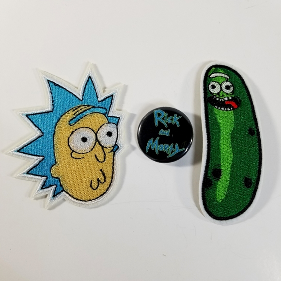 Chthonic Clothing | Accessories | Rick And Morty Patch And Pin Set ...